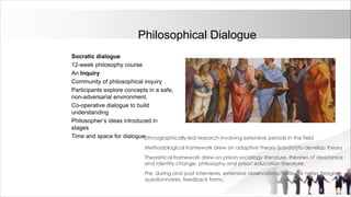 Educational Philosophy in Prison / Correctional Facilities | PDF