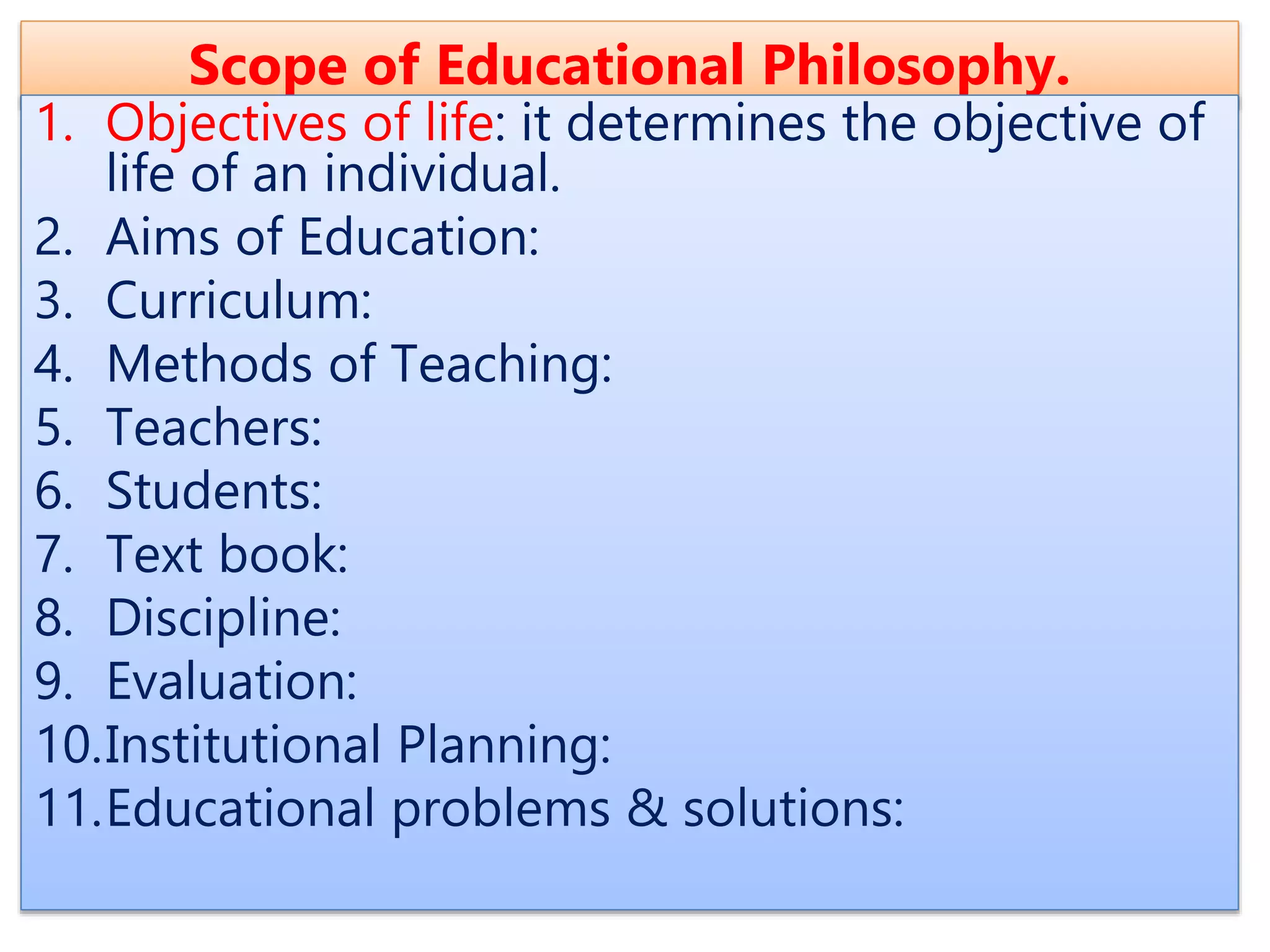 Educational Philosophy , nature and its function.. M.A pptx.pptx