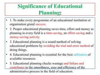 EDUCATIONAL PLANNING | PPTX