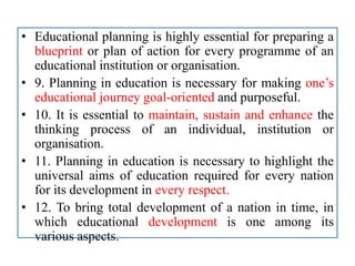 EDUCATIONAL PLANNING | PPTX