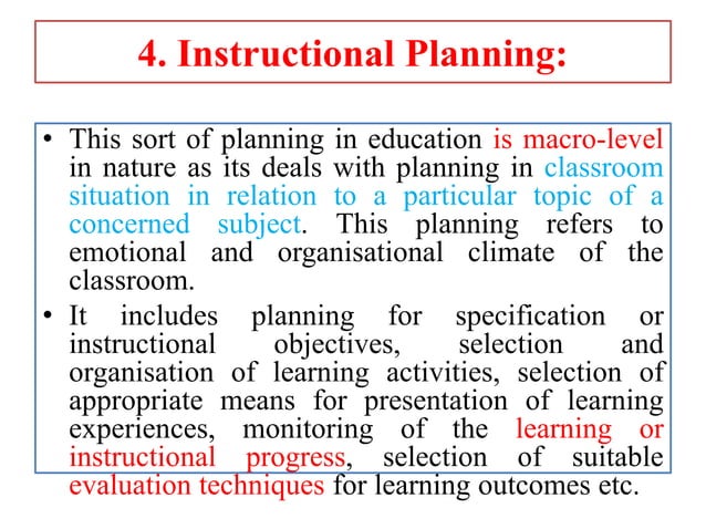 EDUCATIONAL PLANNING | PPTX | Education