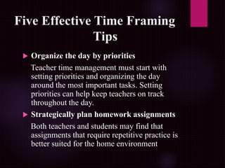 Educational planning, intructional and time framing | PPT