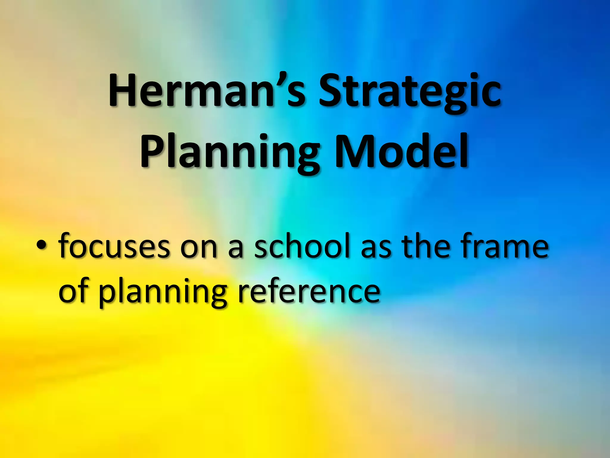 Educational planning models | PPTX