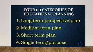 Lecture: The Educational Planning Models | PPTX
