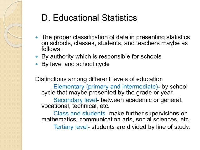 BASIC STATISTICAL TOOLS IN EDUCATIONAL PLANNING | PPTX | Educational ...