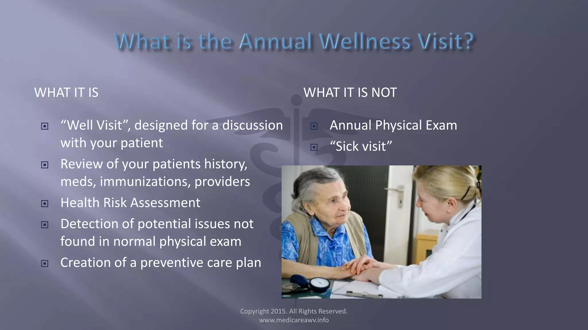 Medicare Annual Wellness Visit (AWV) | PPTX