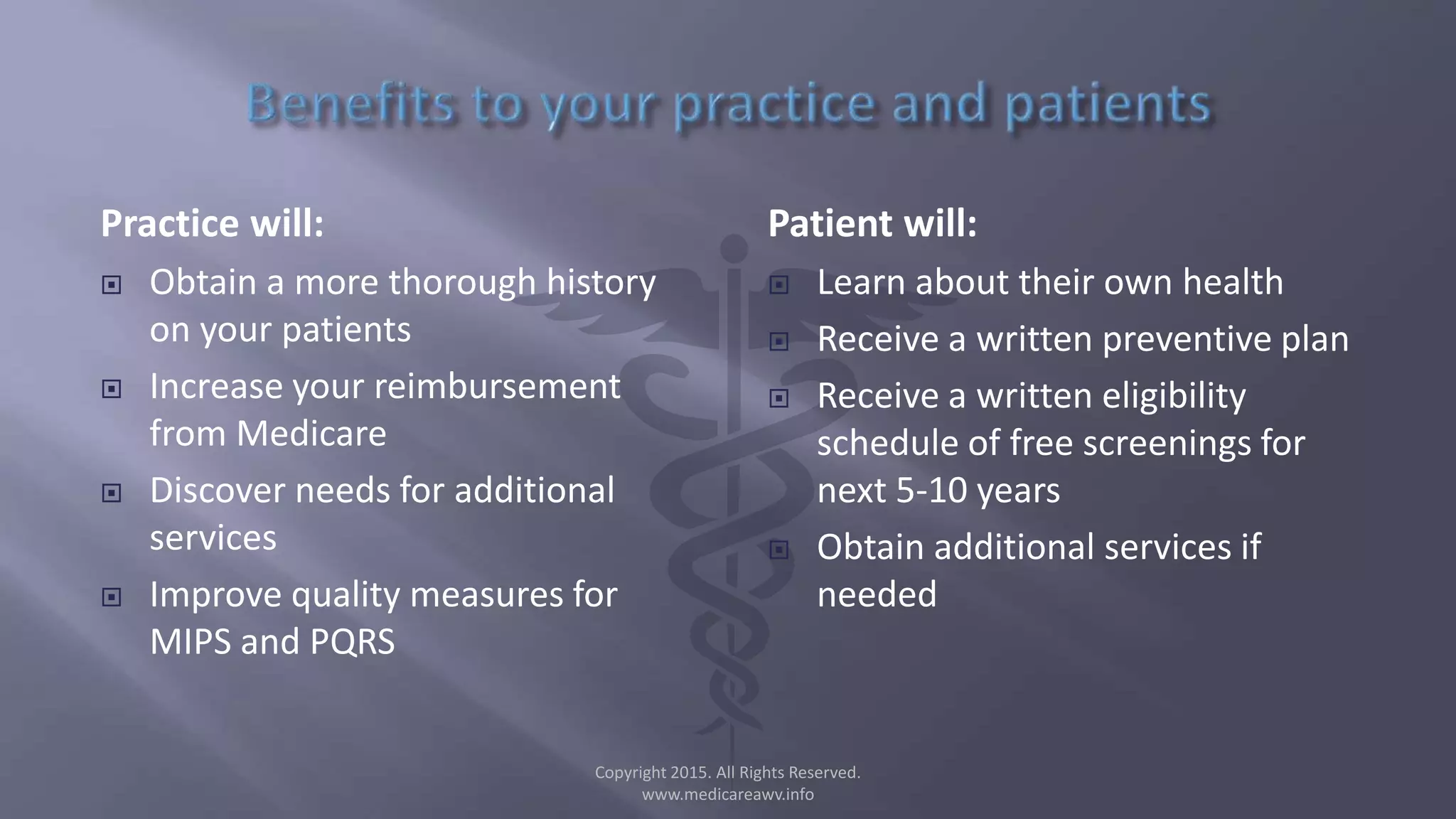 Medicare Annual Wellness Visit (AWV) | PPTX