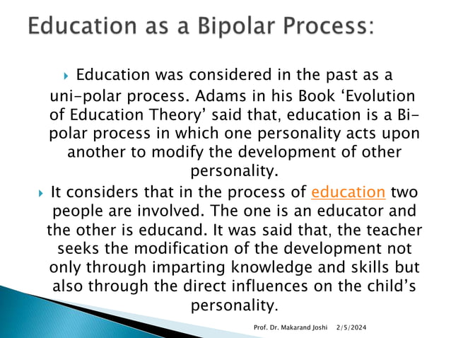 Educational Process, Bipolar & Triangular | PPTX