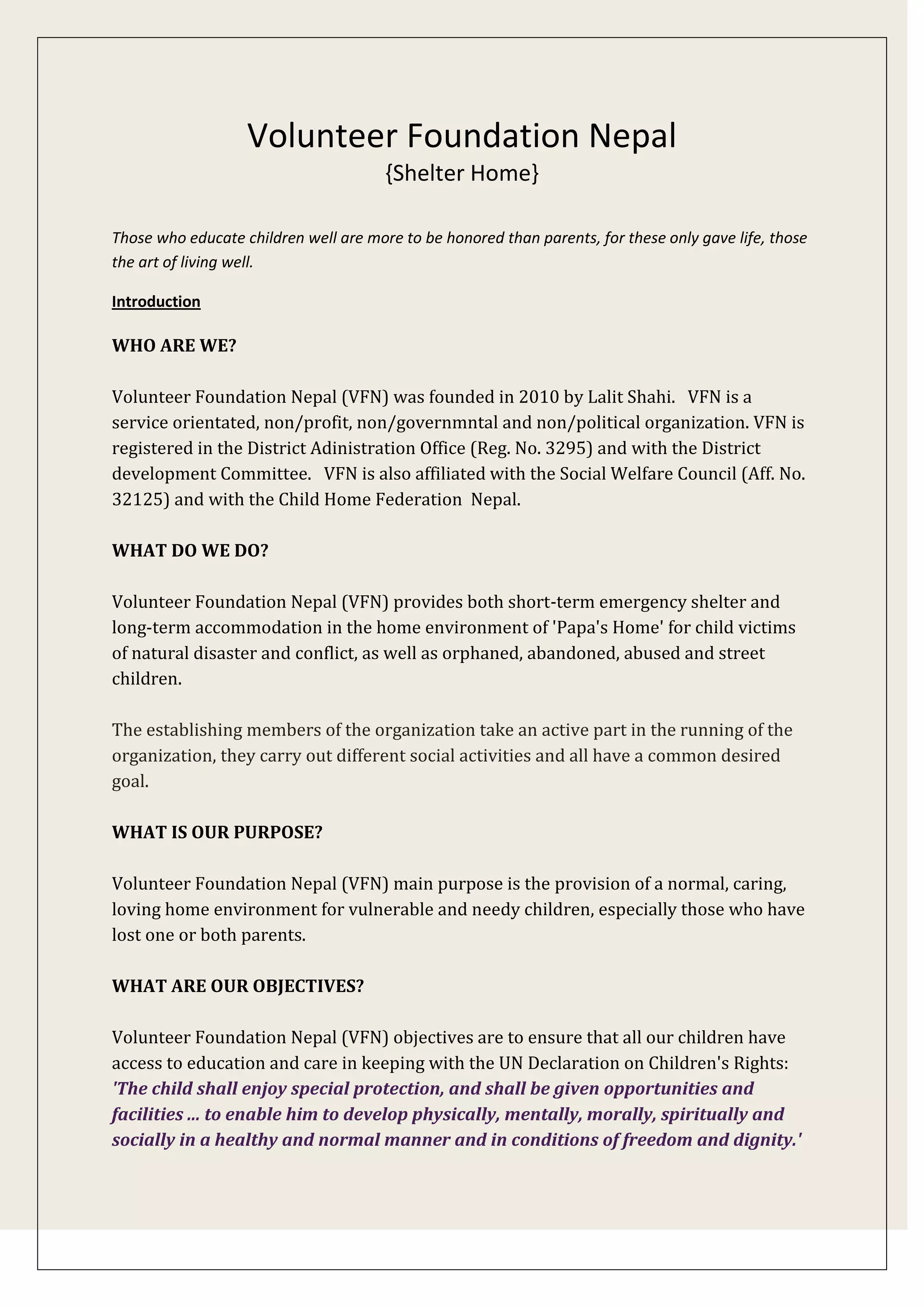 Educational proposal | DOCX