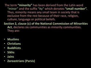 Educational Provisions for Minorities in The Constitution | PPTX