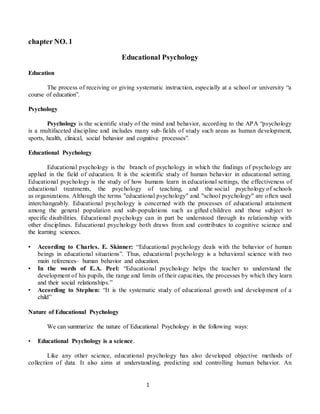 Educational psychology | DOCX