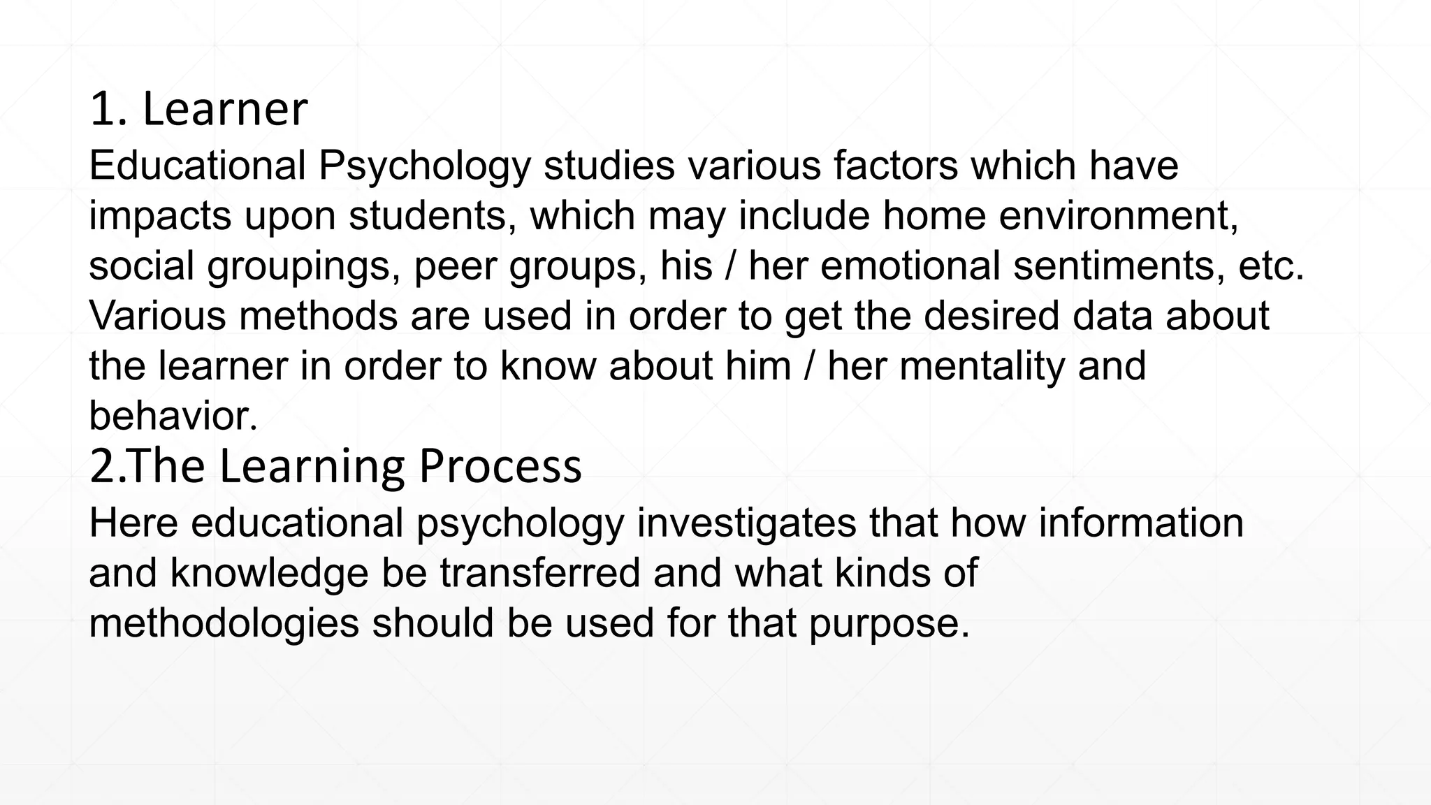 Educational psychology Presentation | PPTX