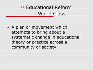 Educational reform | PPT