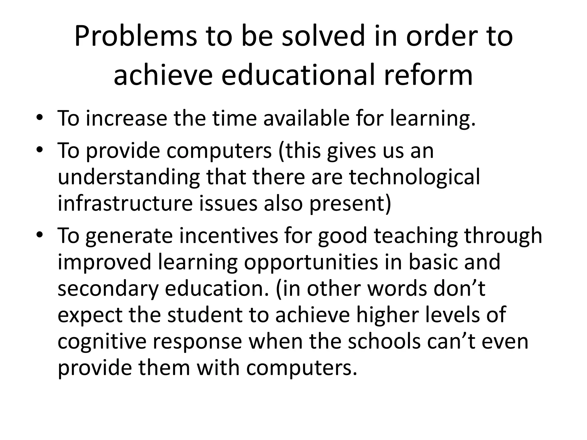 Educational reform implementation | PPT