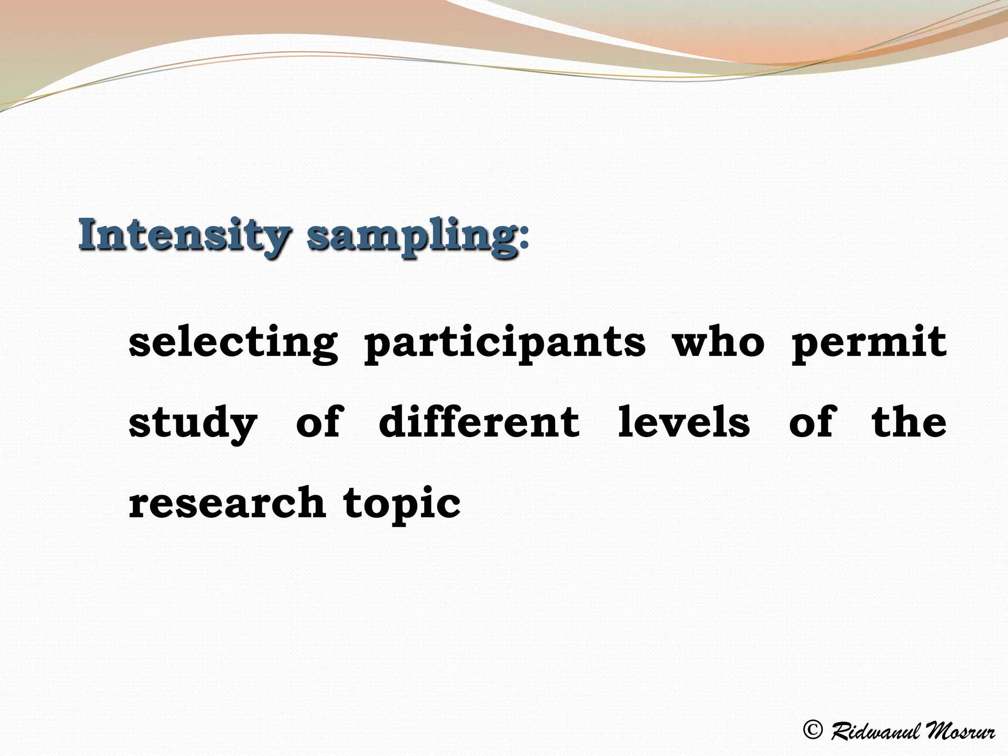 Educational research qualitative sampling | PPT