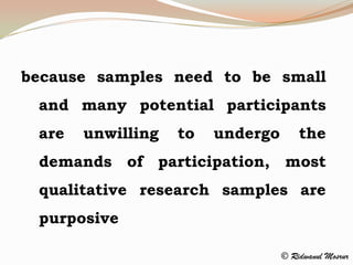Educational research qualitative sampling | PPT
