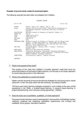 Educational research i | PDF