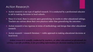Nature and Classification of Educational Research (Part 1) | PPTX
