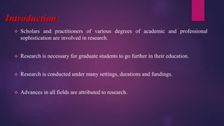 Nature and Classification of Educational Research (Part 1) | PPTX