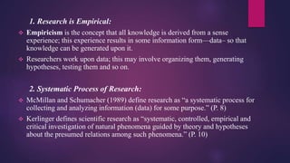 Nature and Classification of Educational Research (Part 1) | PPTX