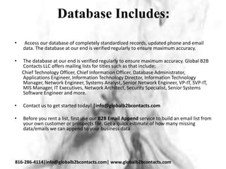 Educational services email database | PPTX