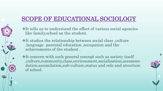 Educational sociology | PPTX
