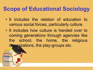 Educational sociology | PPT
