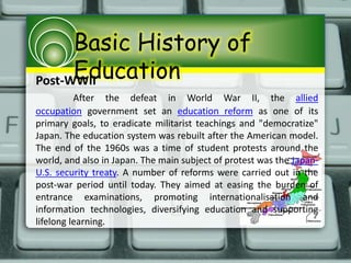 Educational system in japan | PPTX