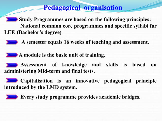 Educational system lmd's bachelor’s, master’s and doctorate | PPT