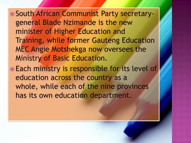 Educational system of south africa | PPTX | Professional School ...