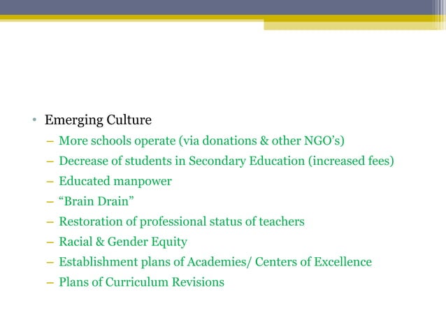 Educational System of Zimbabwe | PPT