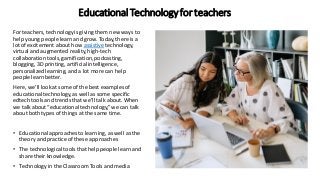 What is Educational Technology? | PPT