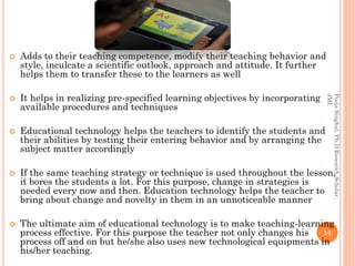 Educational technology presenting the art of teaching in | PDF