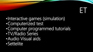 Educational technology and tv radio simulation | PPT