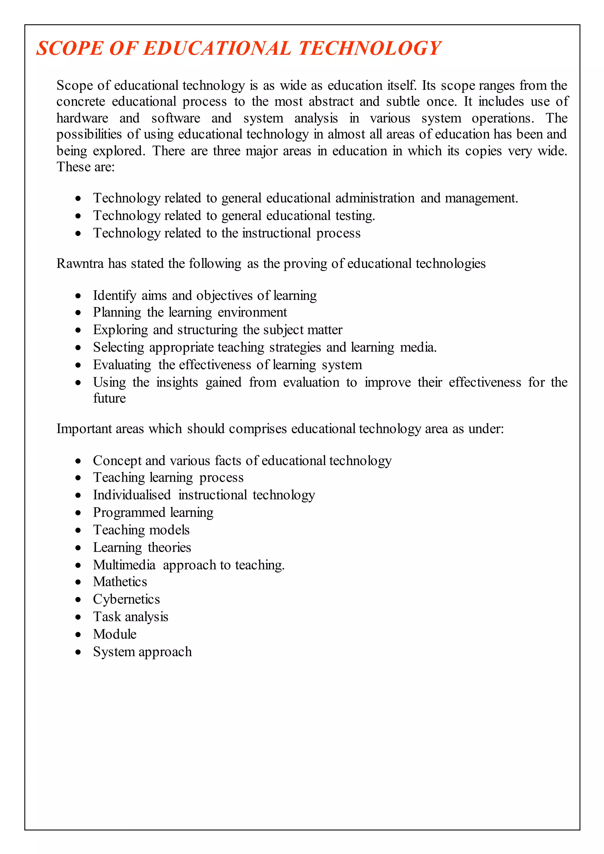 Educational technology be.d semester 1{pallavi} | DOCX