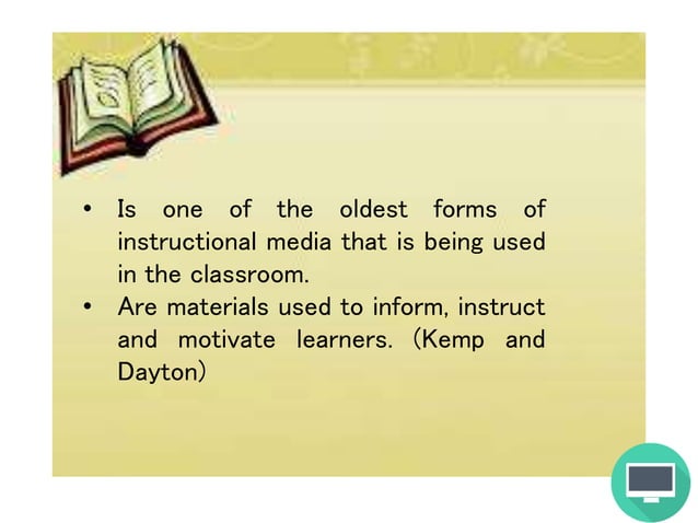 Educational technology chapter 7 printed media | PPTX