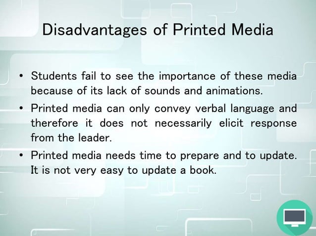 Educational technology chapter 7 printed media | PPTX
