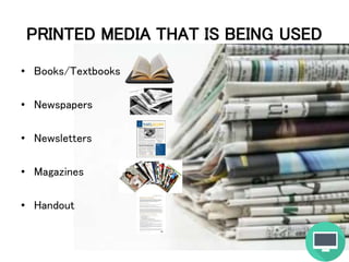 Educational technology chapter 7 printed media | PPTX
