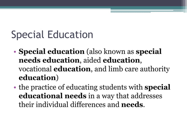 Educational technology @ compensatory & special education | PPT