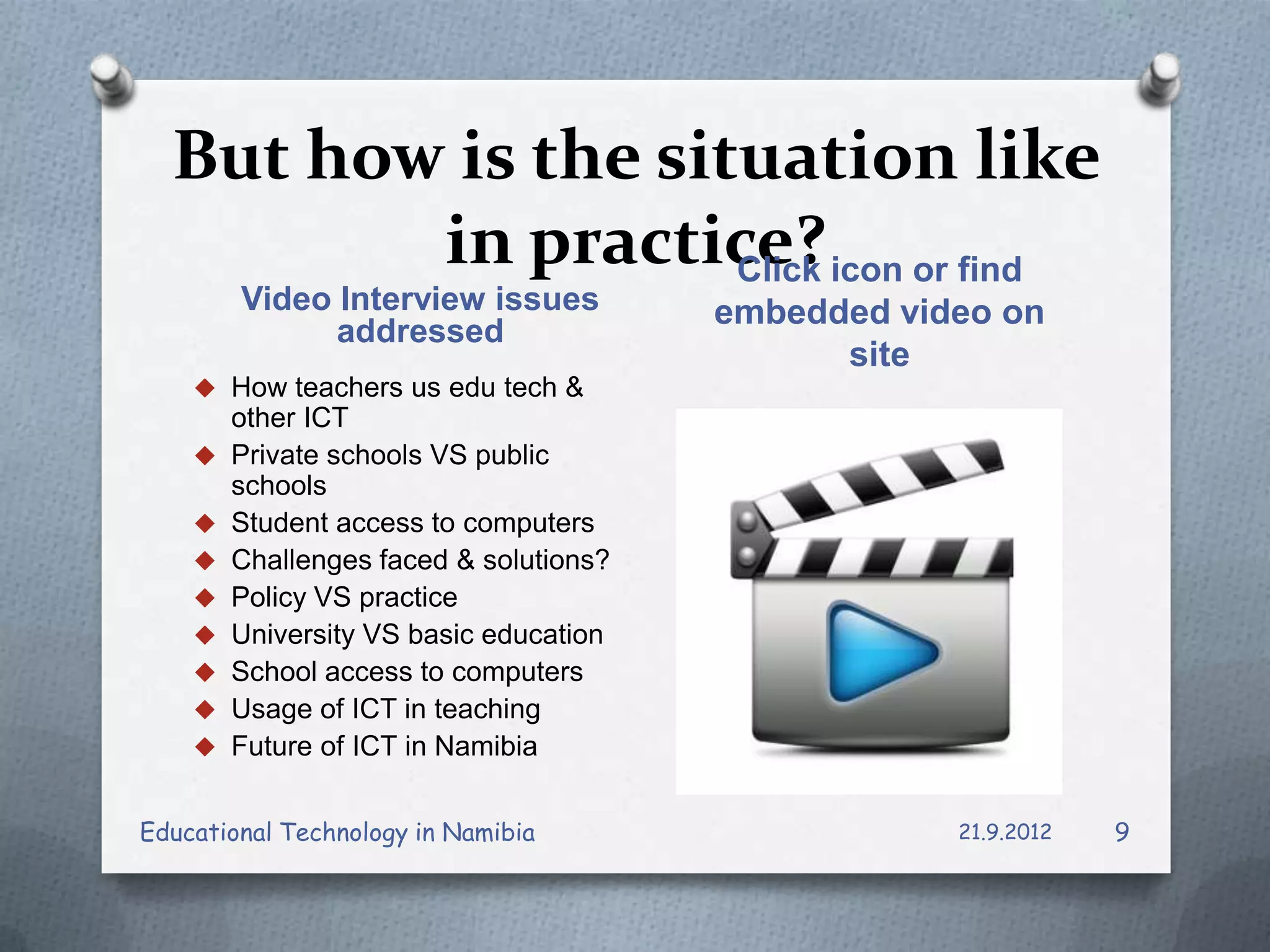 Educational technology in namibia presentation | PPT