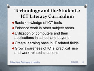 Educational technology in namibia presentation | PPT
