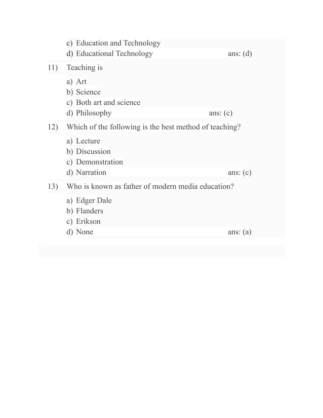 Educational technology mcq | PDF | Education