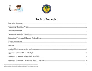 Educational Technology Plan | PPT