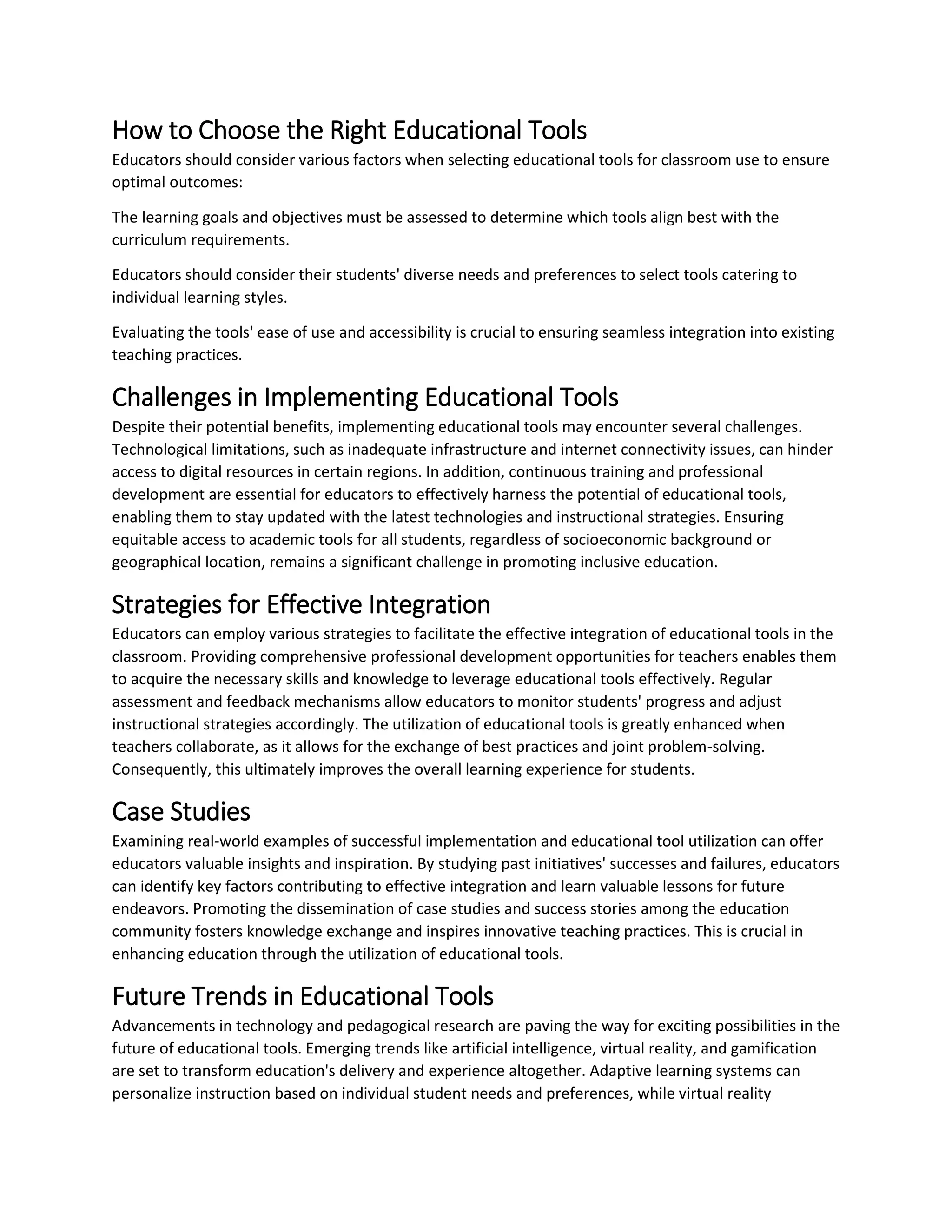 Educational Tools.pdf | Educational Video Games | Video Game Genres