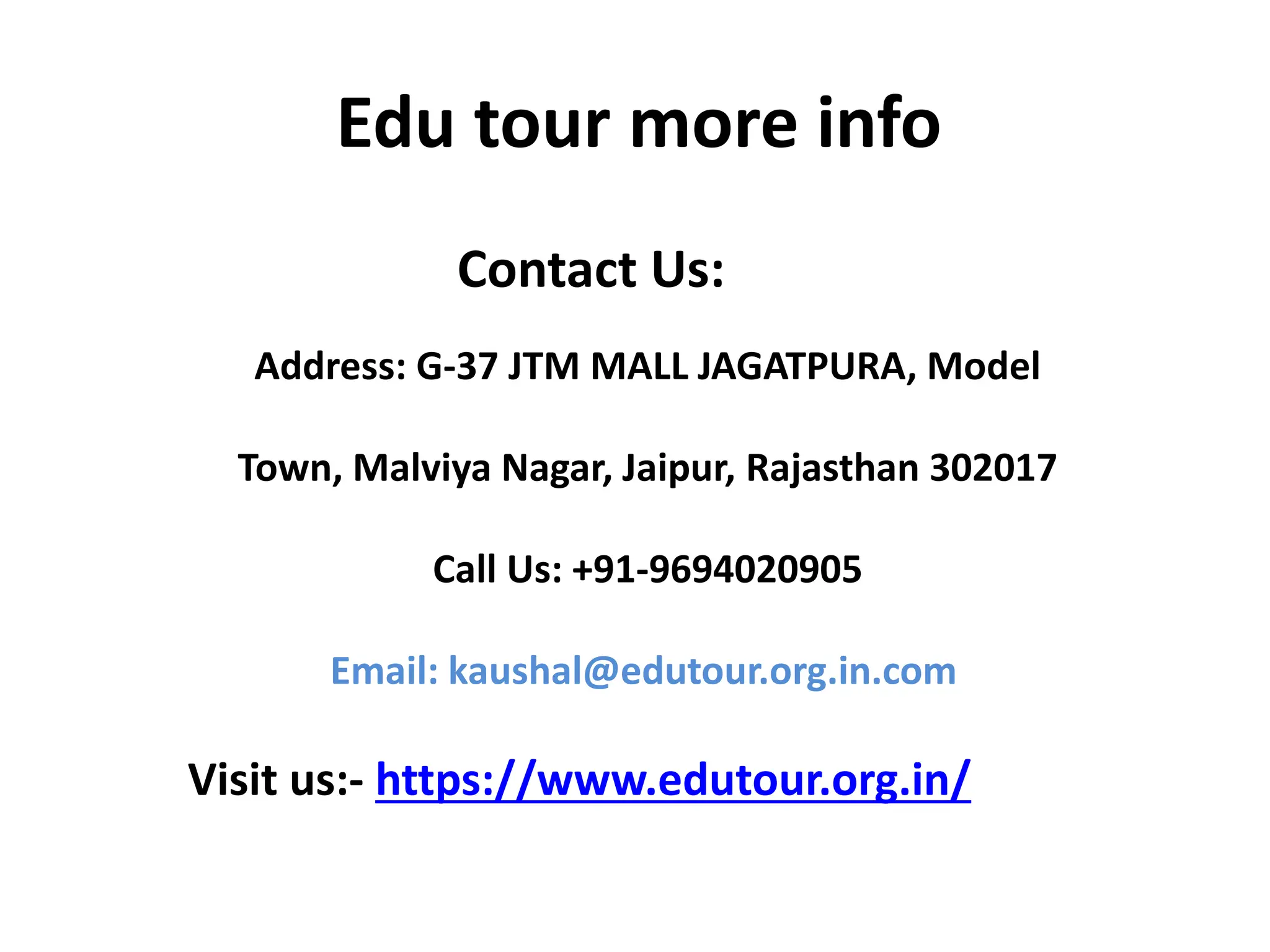 Educational Tour Operators - Edutour.pdf