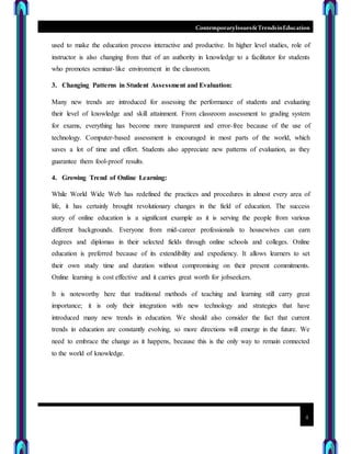 Educational trends, issues & problems | DOCX