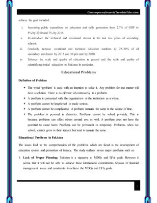 Educational trends, issues & problems | DOCX