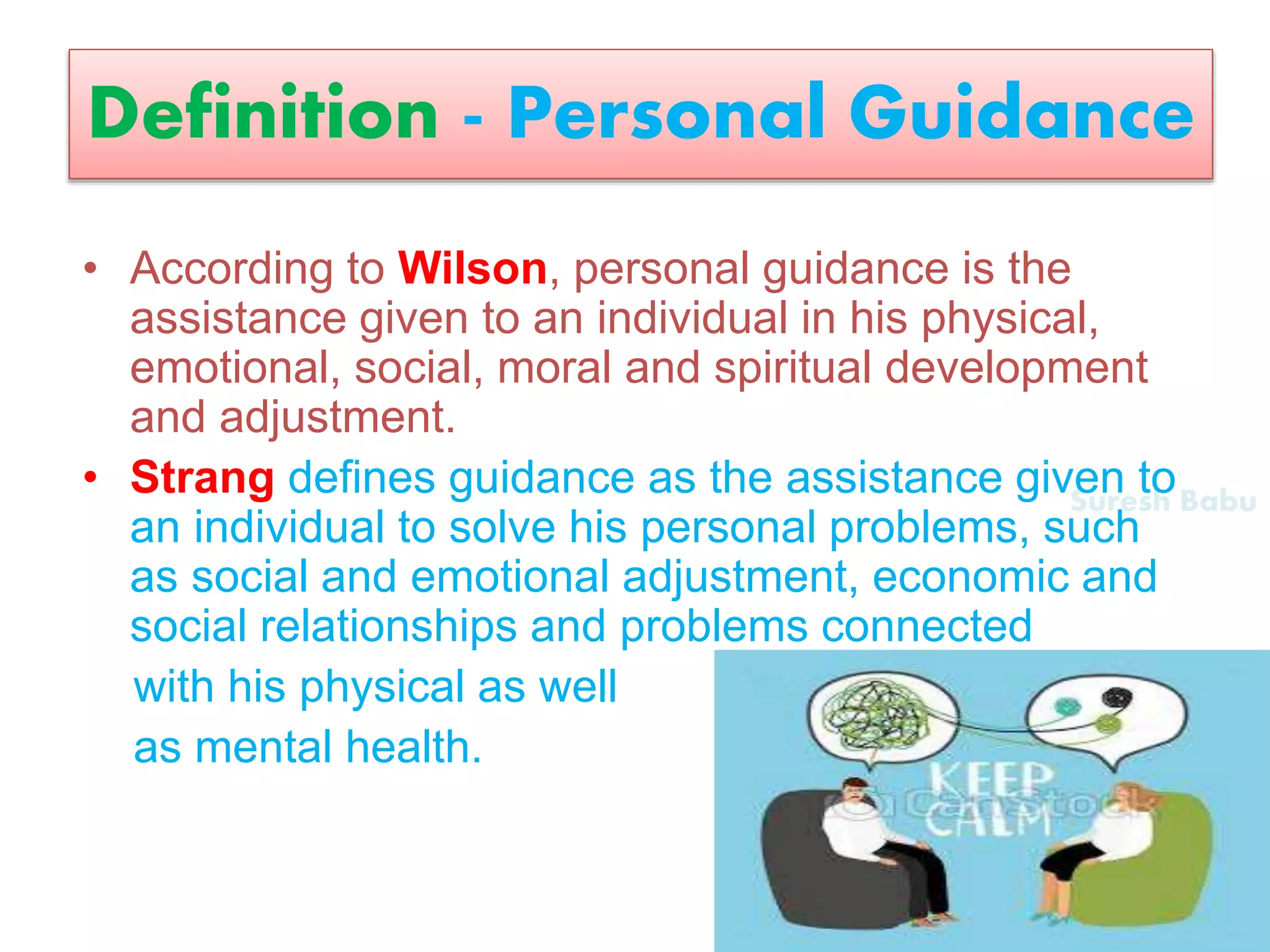 Types of Guidance - Educational, Vocational, Personal and Group ...