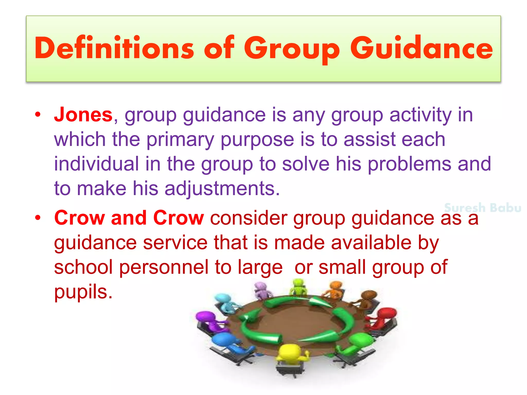 Types of Guidance - Educational, Vocational, Personal and Group guidance | PPTX