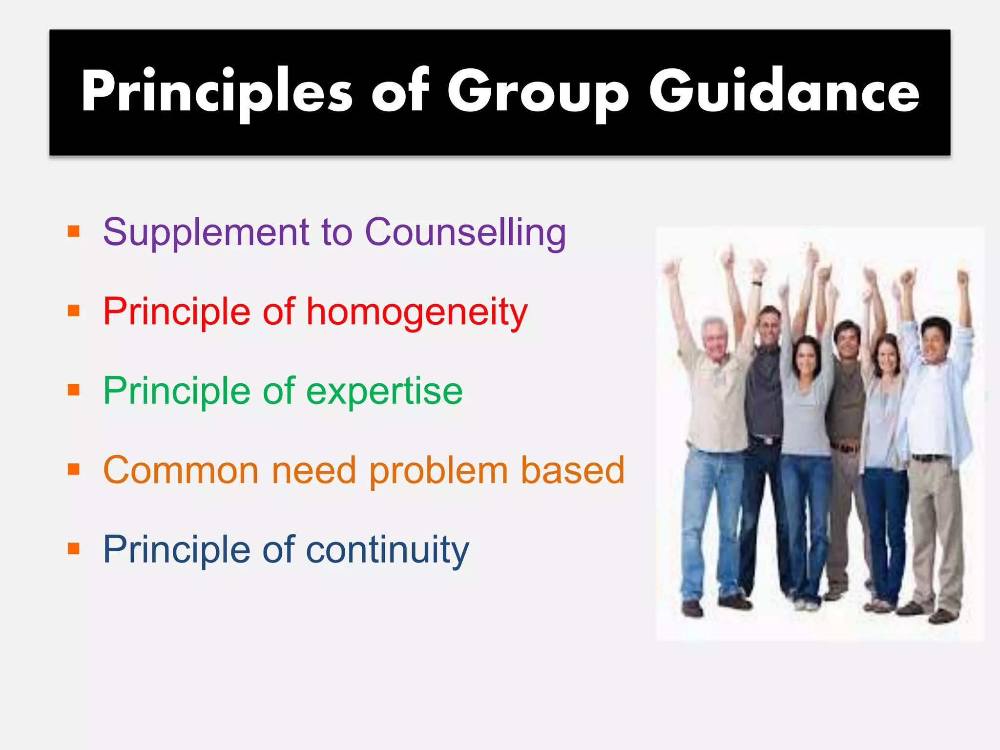 Types of Guidance - Educational, Vocational, Personal and Group guidance | PPTX